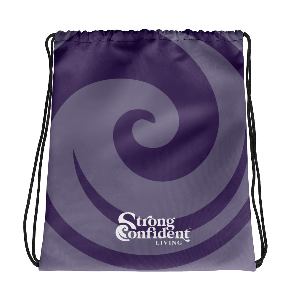 SCL Upspiral Logo Drawstring bag – Strong Confident Living